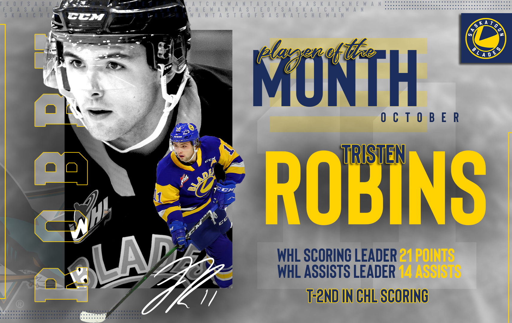 Sharks prospect Robins named McSweeney's WHL Player of the Month ...
