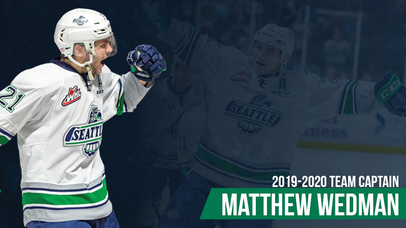 Matthew Wedman Named Team Captain - Seattle Thunderbirds