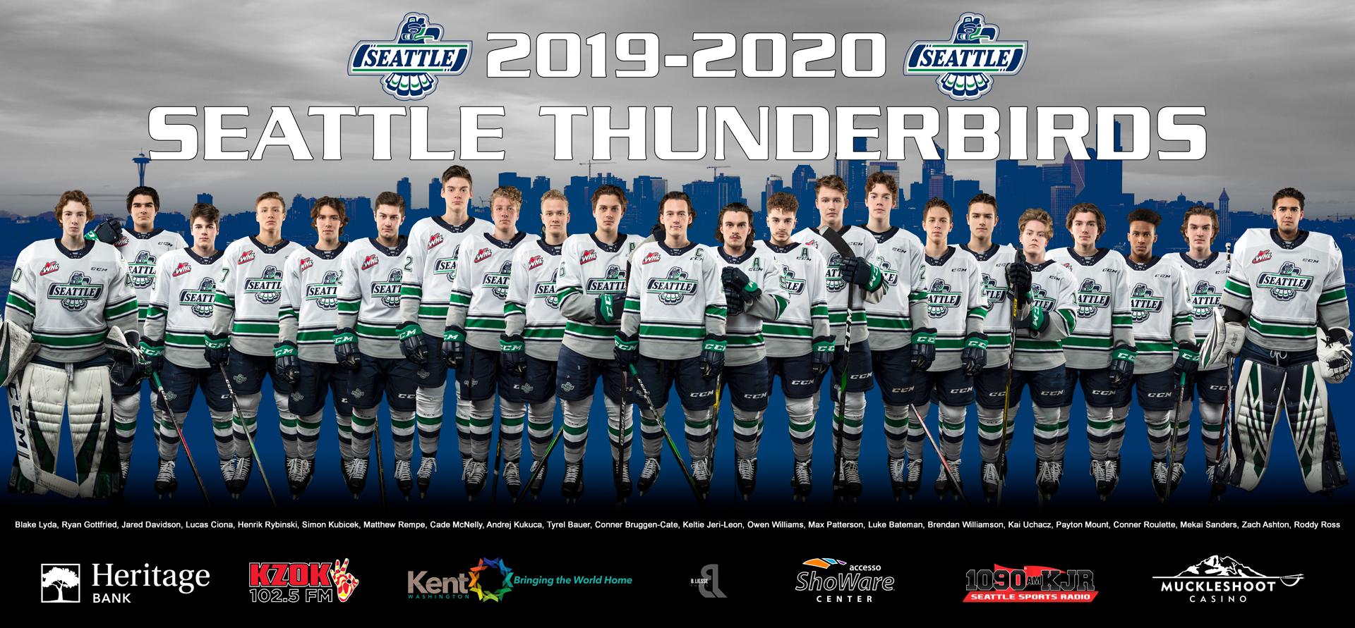 2019-20 Team Poster - Seattle Thunderbirds