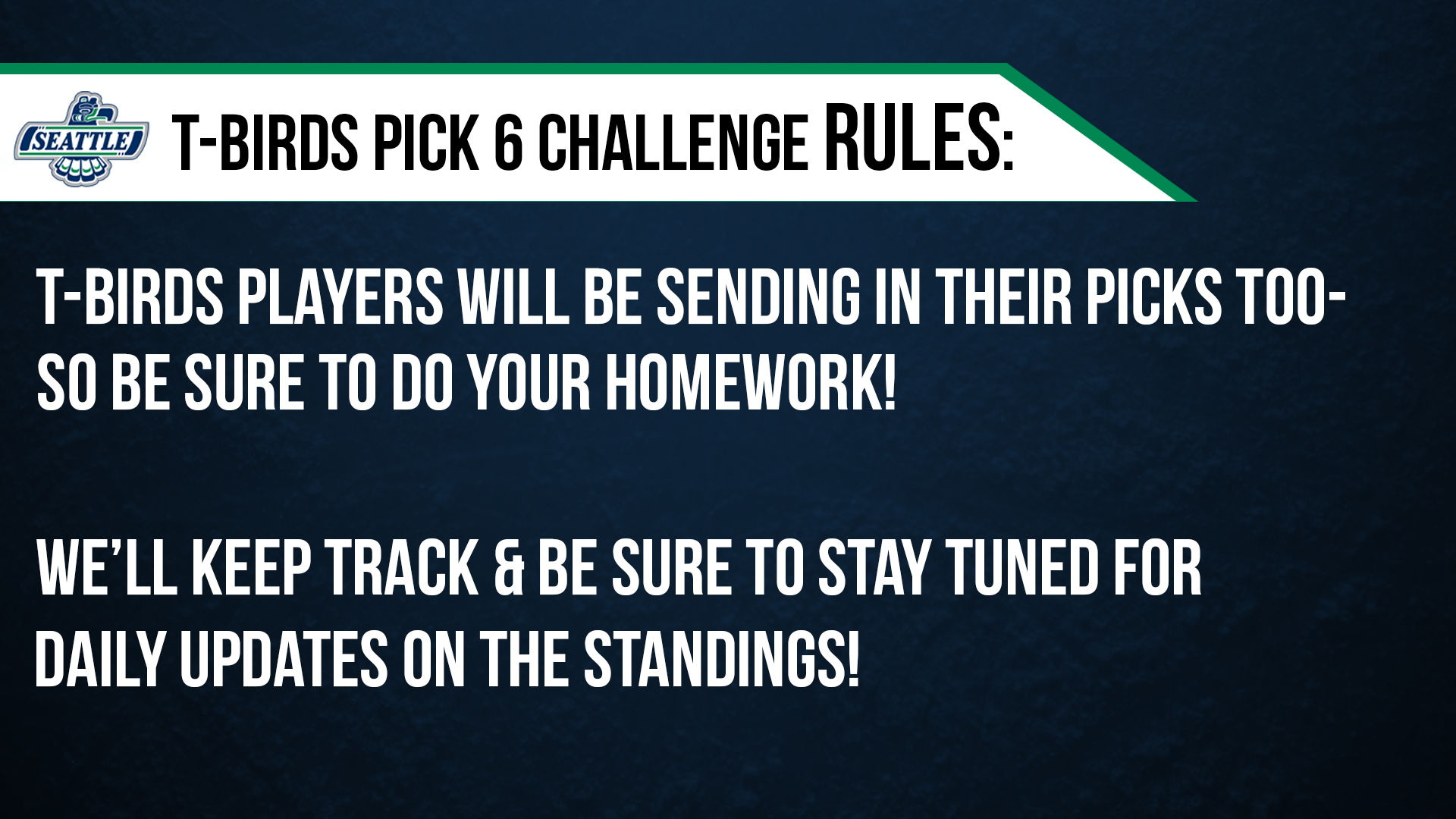 Win A T-Birds St. Patrick's Day Jersey by playing our Pick 6 Challenge ...