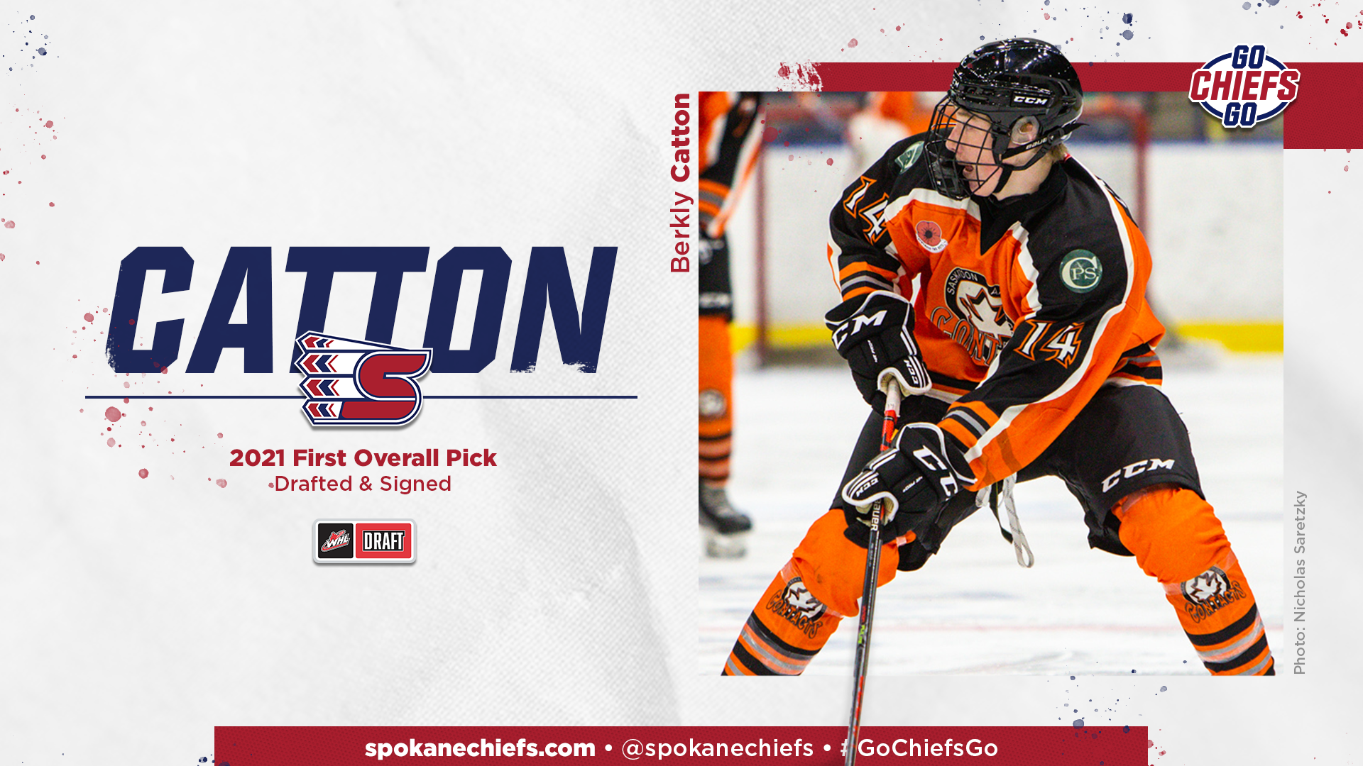 Chiefs select and sign forward Berkly Catton with first overall pick - Spokane Chiefs