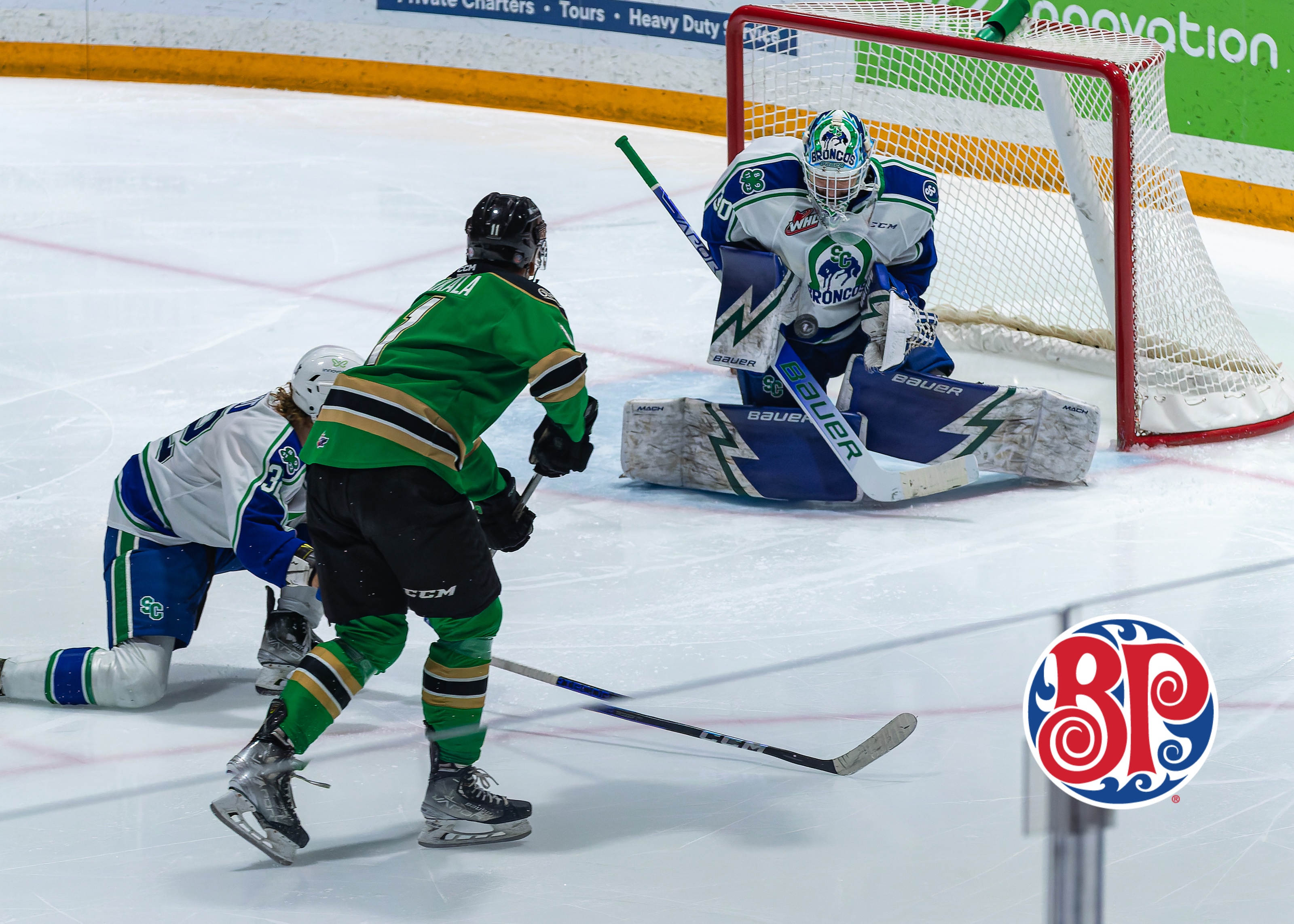 Dyck's first shutout, Hvidston's four points lead Broncos over Raiders ...