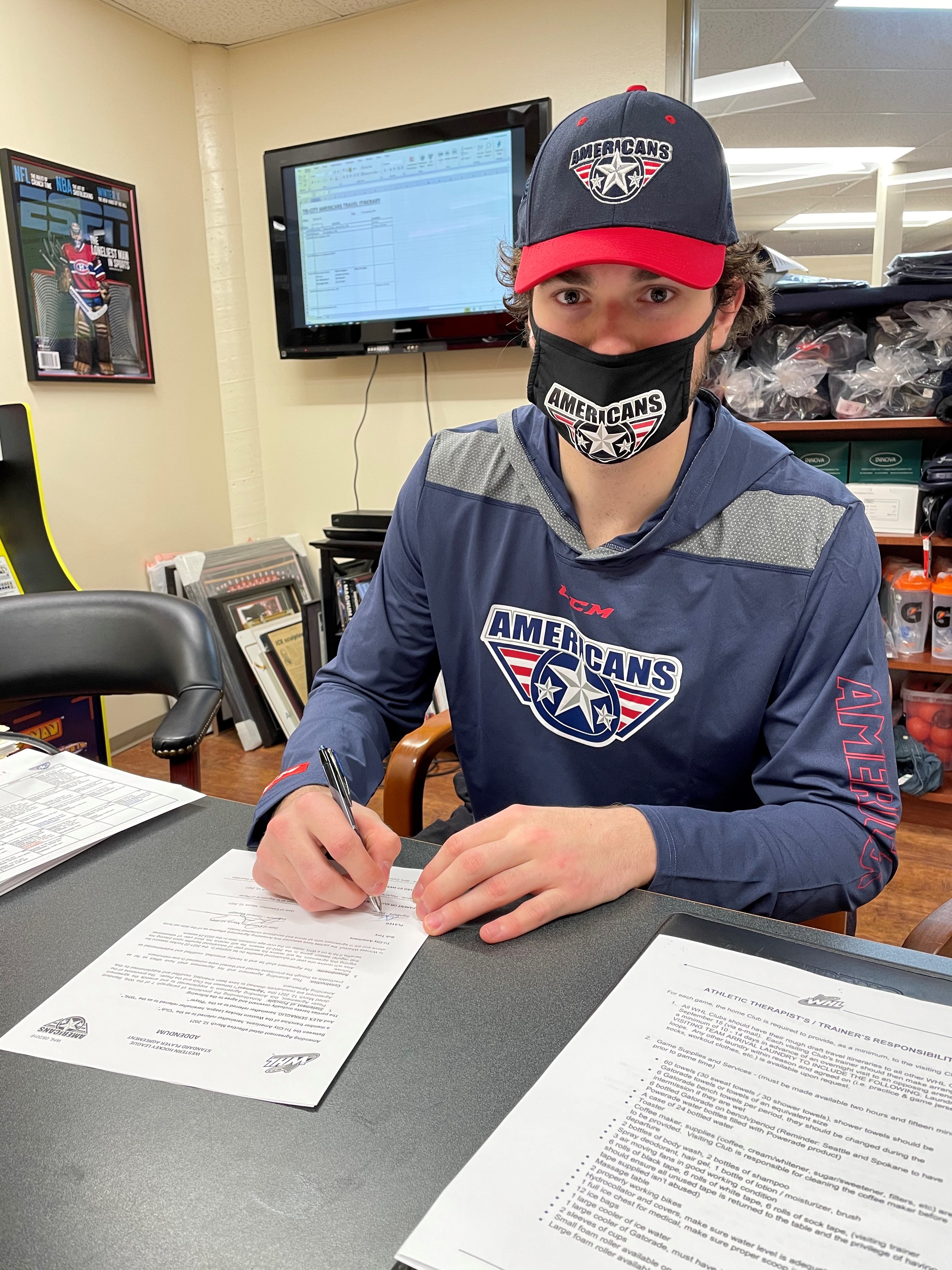 Serraglio Signs with Tri-City - Tri-City Americans