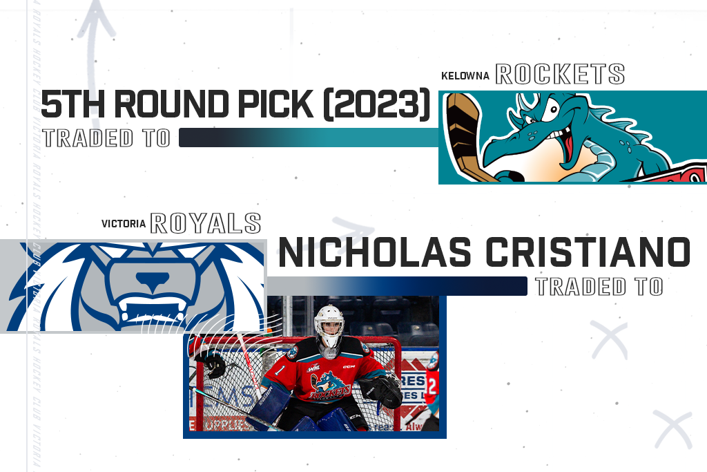 Royals acquire goaltender Nicholas Cristiano from Rockets - Victoria Royals