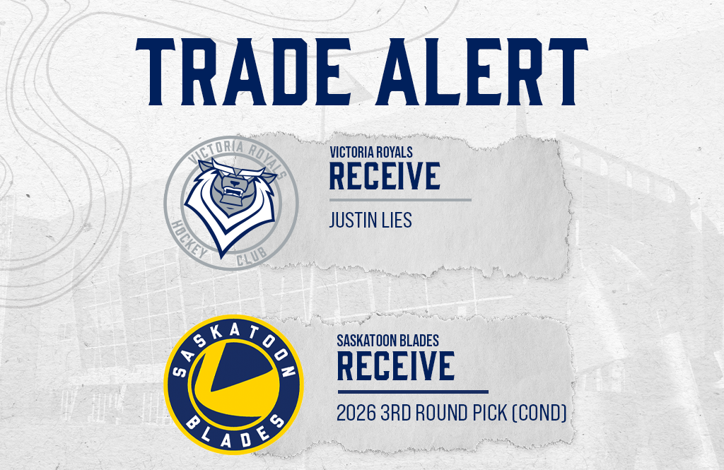 Royals Acquire Justin Lies in Exchange for a Draft Pick - Victoria Royals