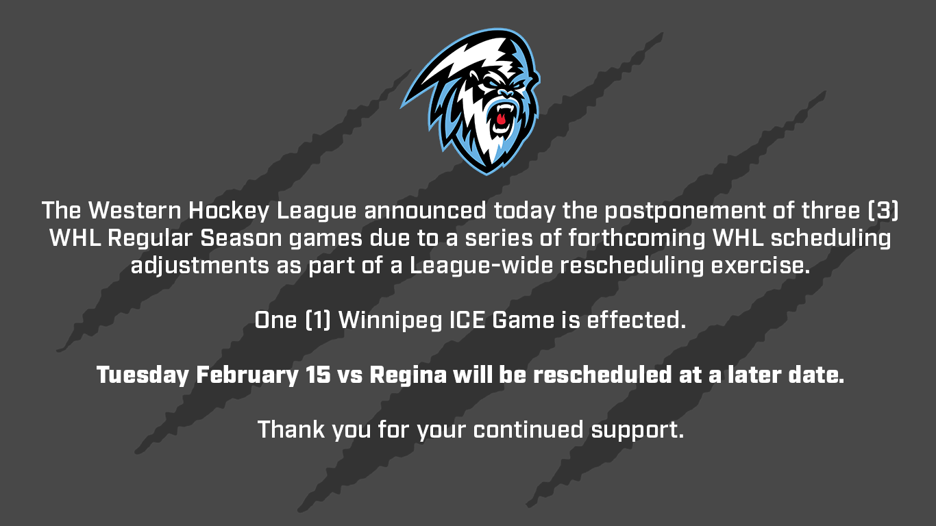 WHL announces postponement of three WHL Regular Season games ...