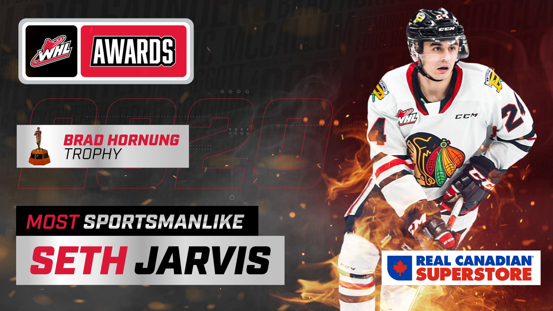 WHL announces Portland Winterhawks forward Seth Jarvis as recipient of ...