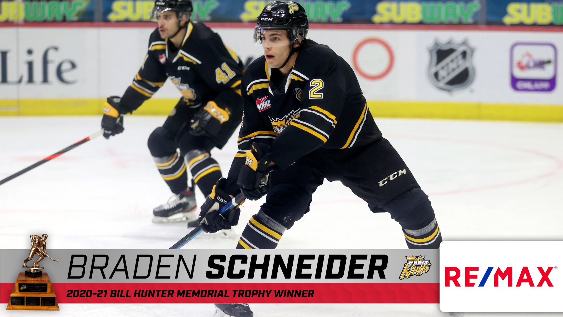 WHL Award Winners - Braden Schneider - Western Hockey League