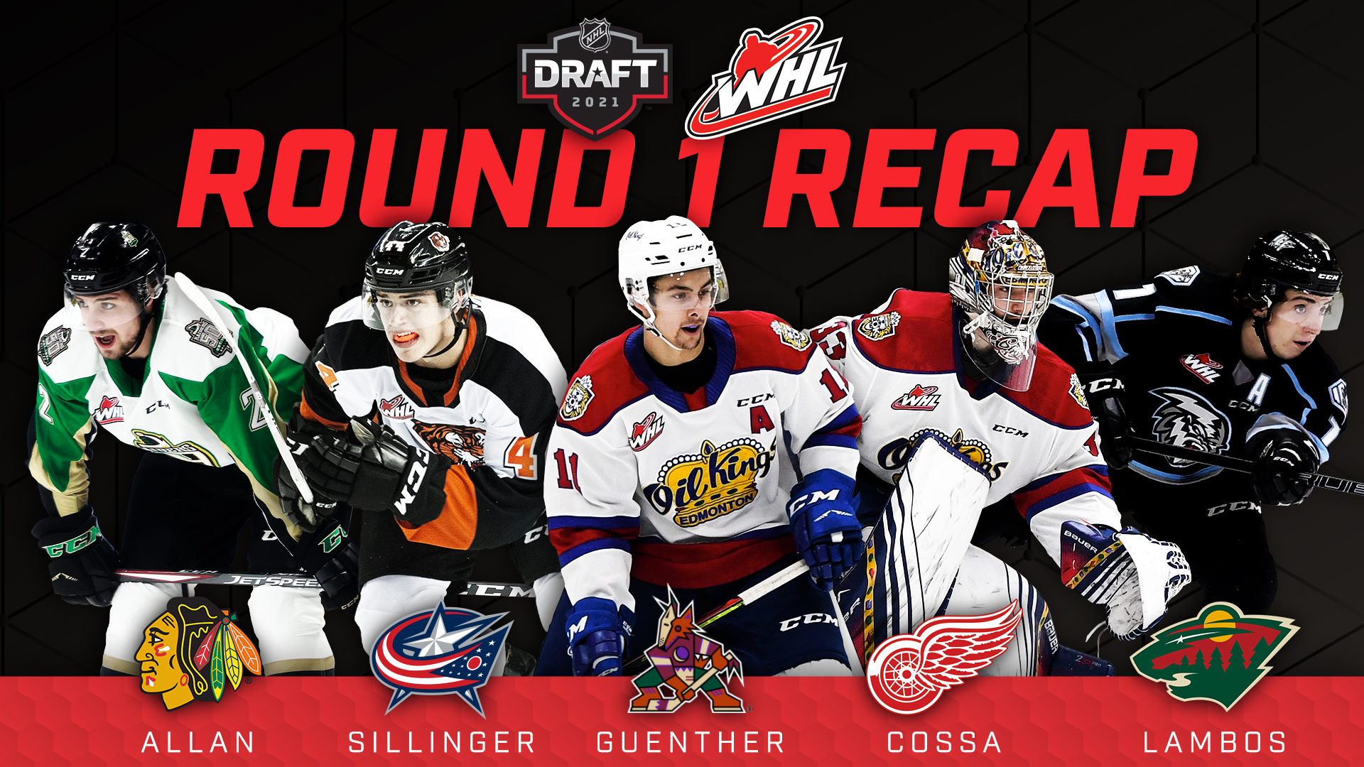 Five WHL players selected in first round of 2021 NHL Draft - Western ...