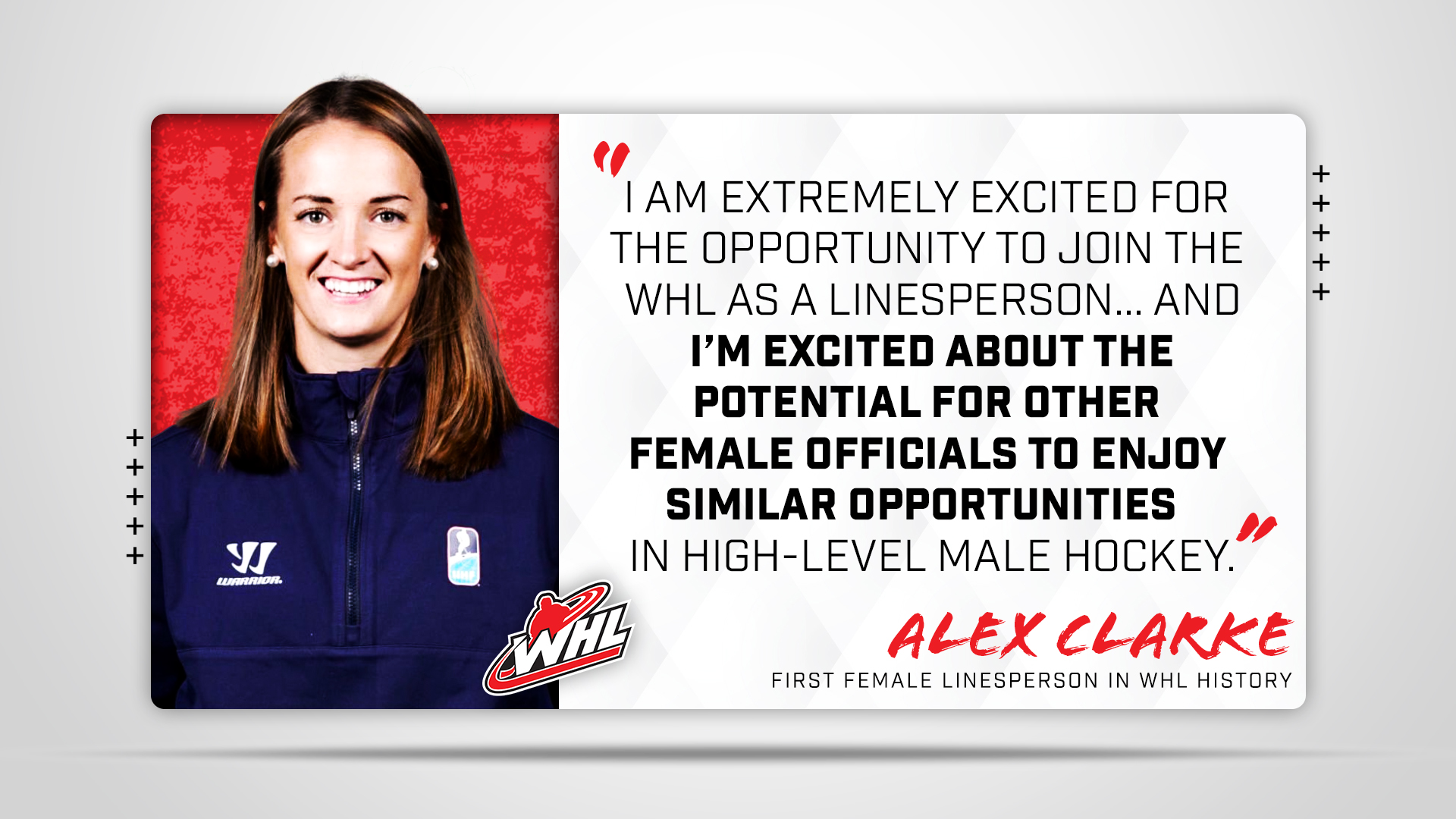 Alex Clarke to become first female linesperson in WHL history - Western ...