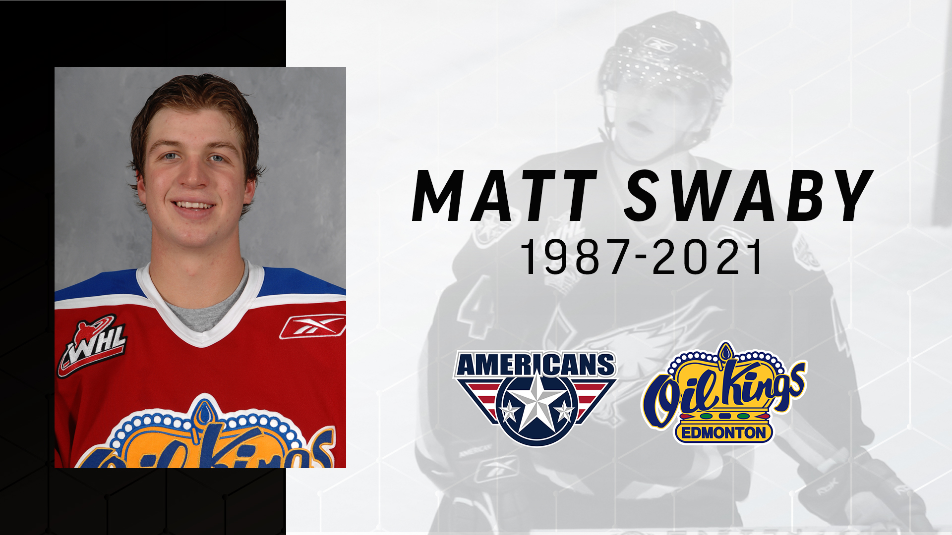 WHL mourns passing of former American, Oil King Matt Swaby - Western ...