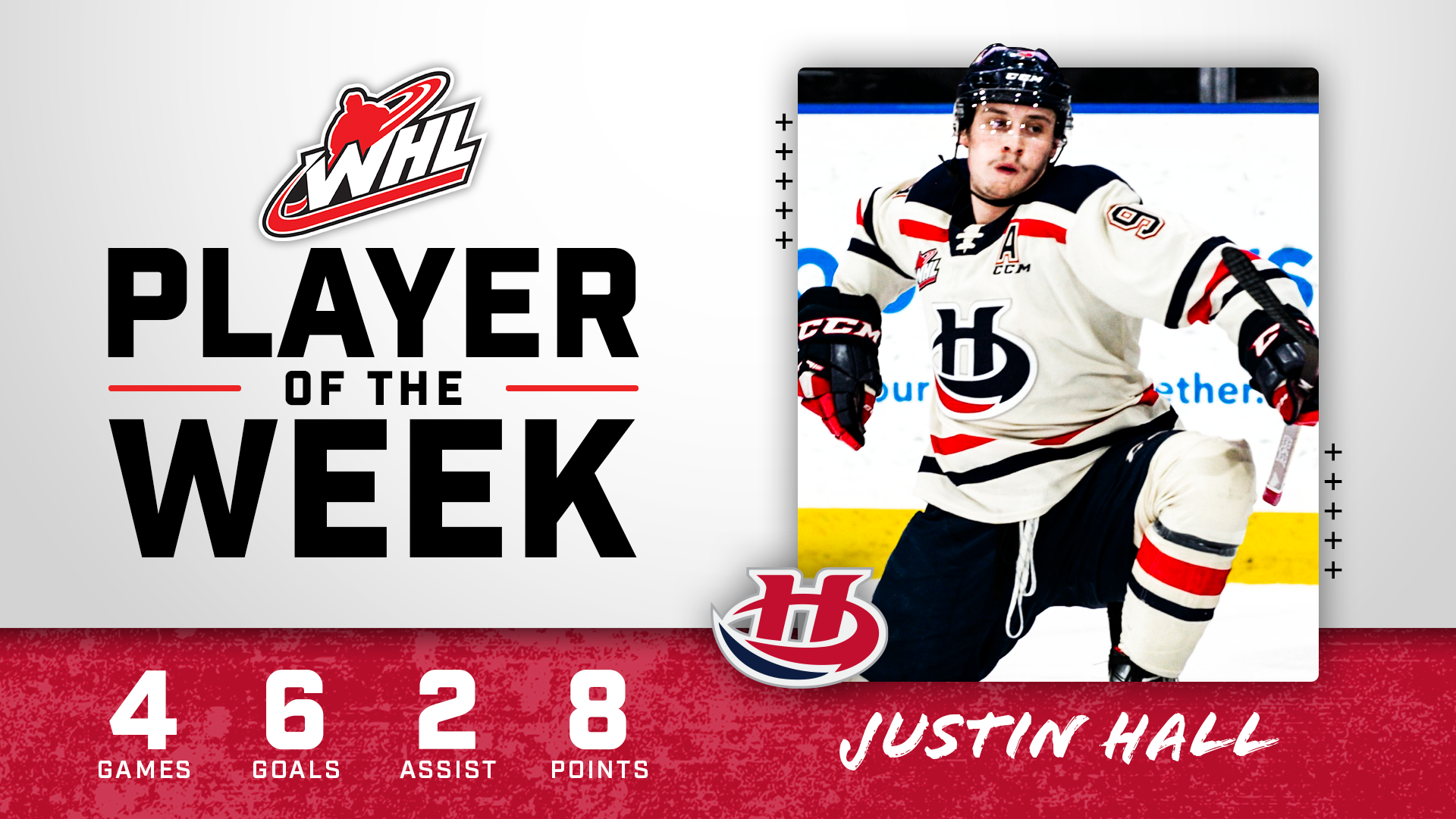 Hurricanes forward Hall named WHL Player of the Week - Western Hockey League