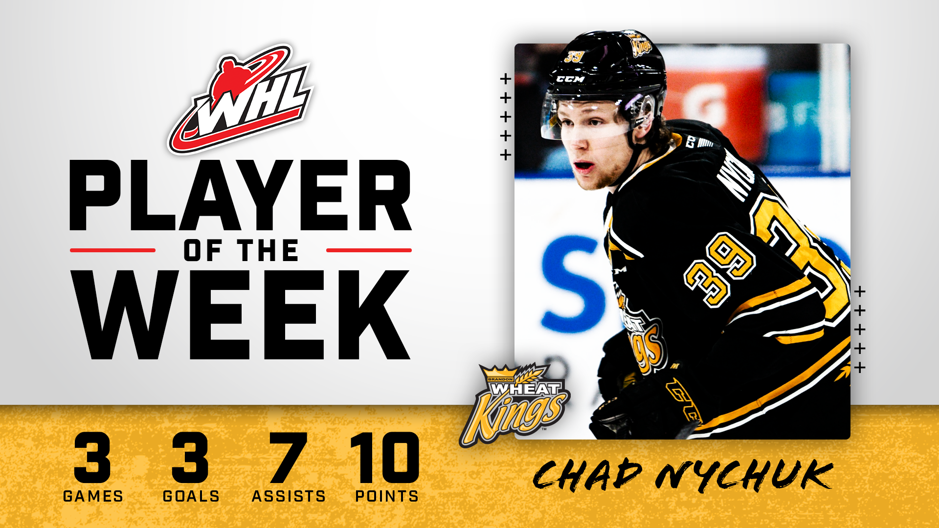 Wheat Kings defenceman Nychuk named WHL Player of the Week - Western Hockey League