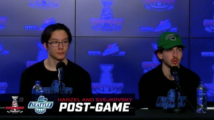 2022 WHL Championship Post-Game - Jeremy Hanzel and Lukas Svejkovsky - CHL