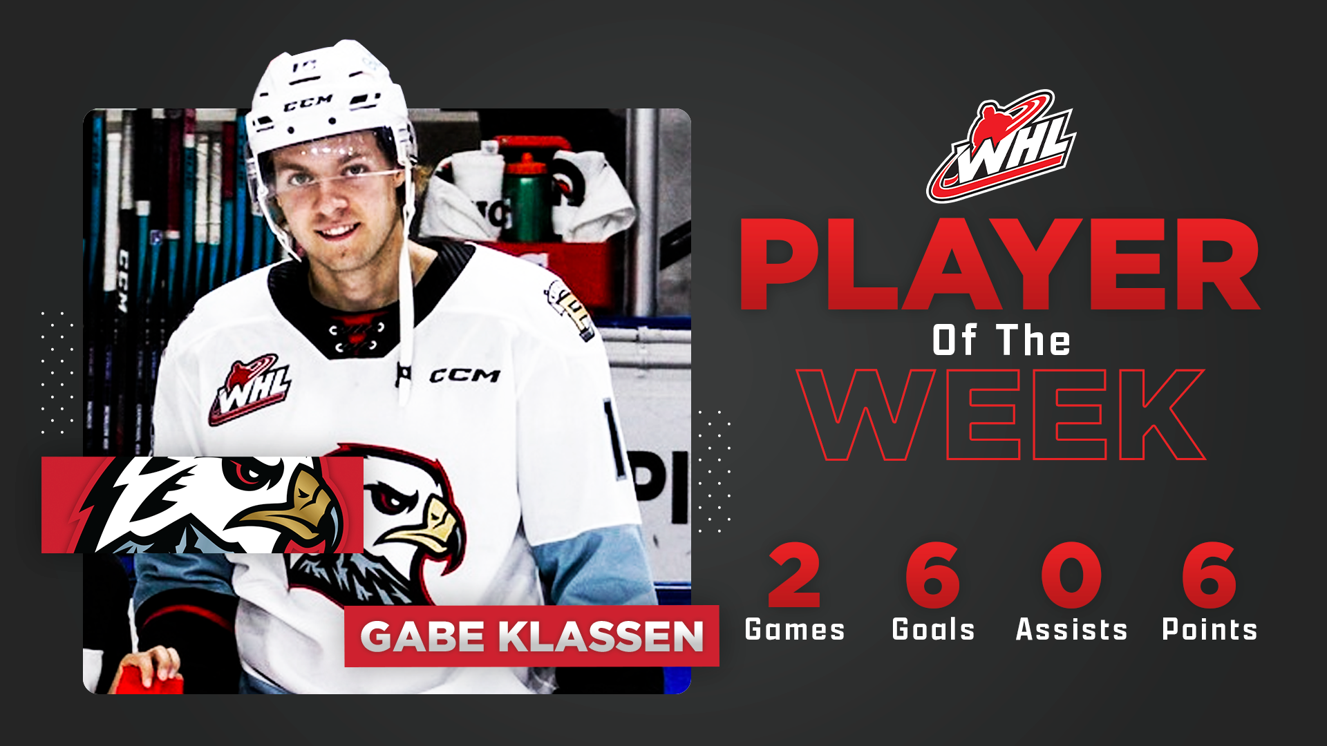 Winterhawks forward Klassen named WHL Player of the Week - Western Hockey League