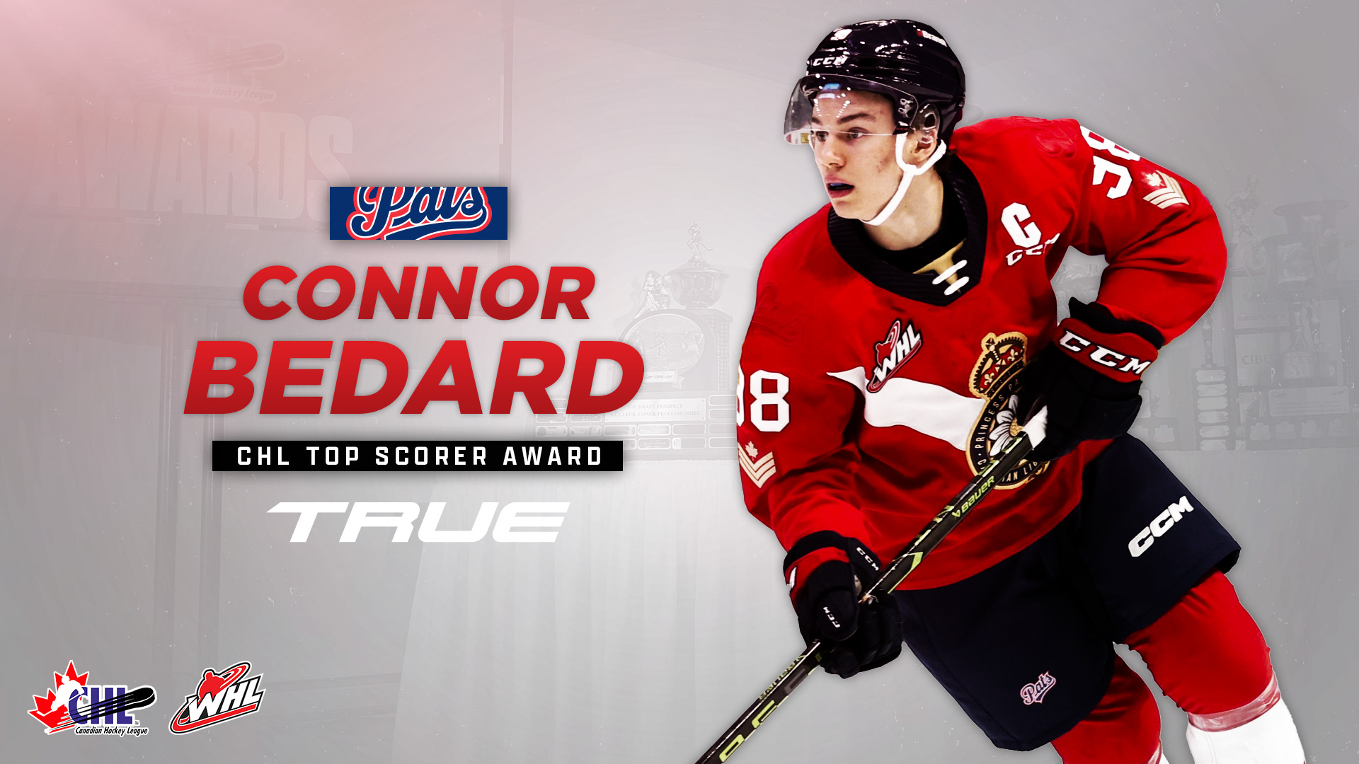 Pats captain Bedard wins CHL Top Scorer Award presented by TrueHockey - Western Hockey League